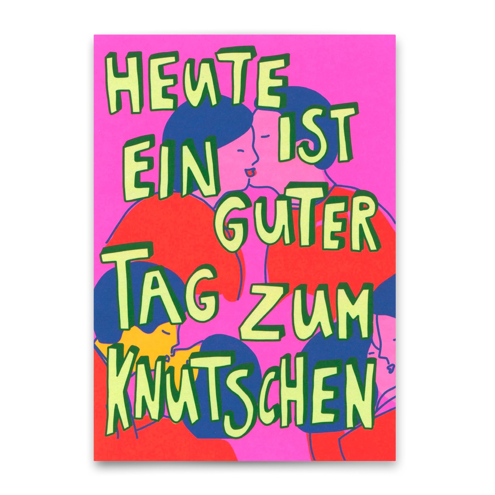 Postkarte Heute ist ein guter Tag zum Knutschen deli cards | typopoetry